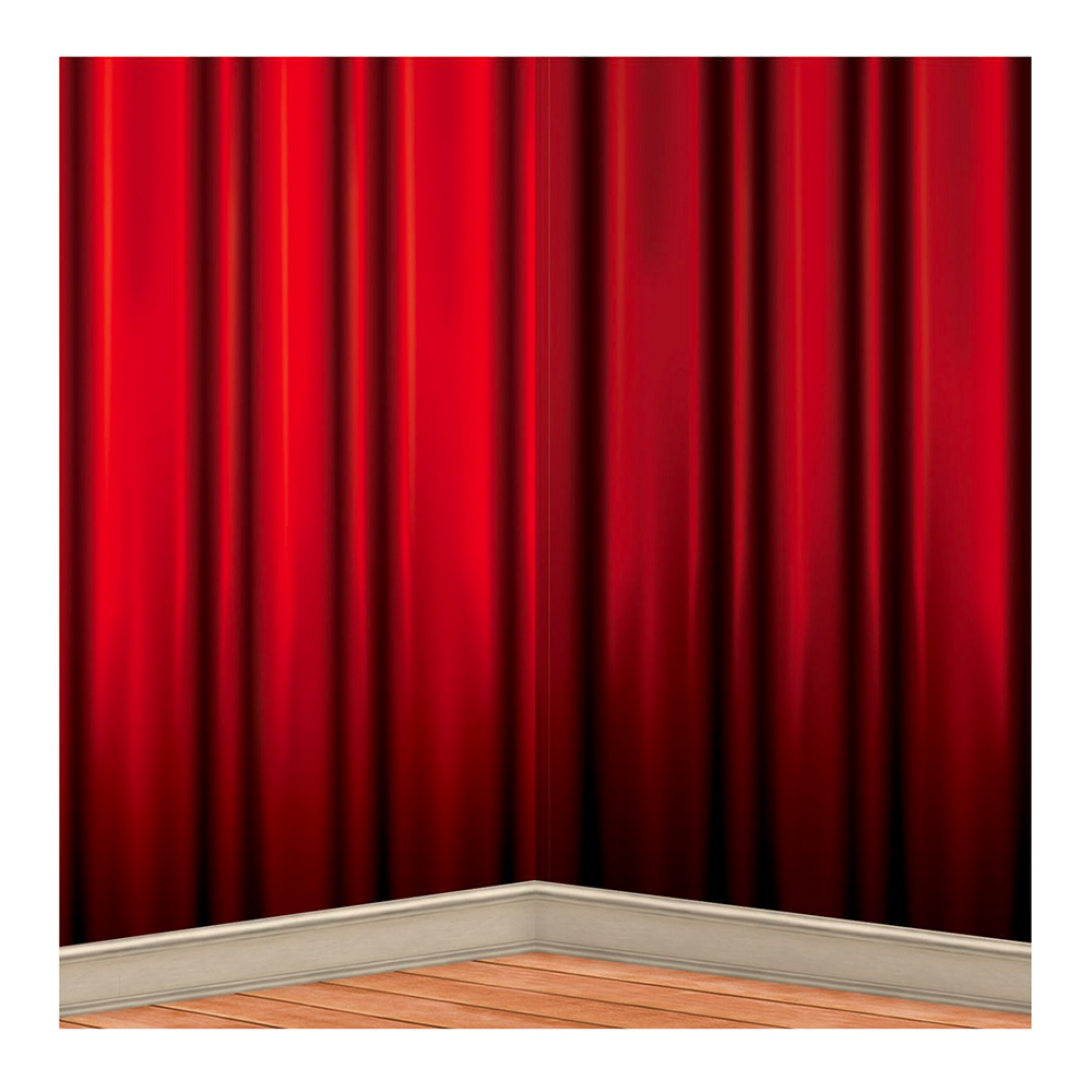 Backdrop Røde Gardiner | Partykungen