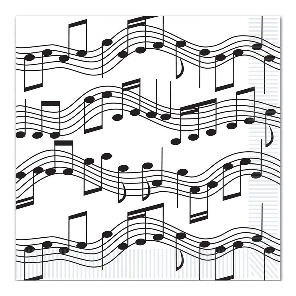 Servetter Musik Noter | Partykungen