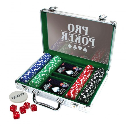 Pokerset i Aluminiumväska | Partykungen