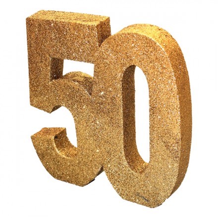 Tallet 50 Gull Glitter Dekorasjon | Partyking