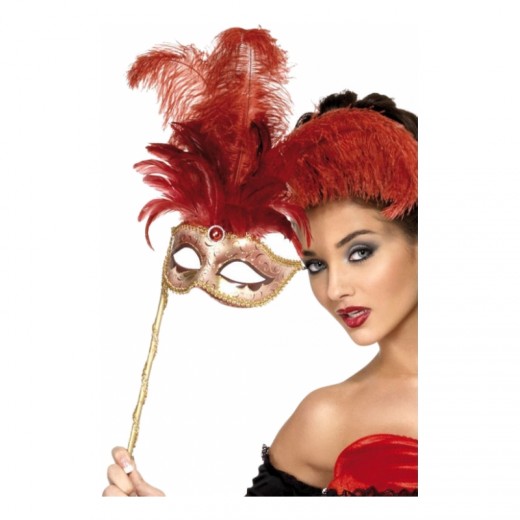 Gullfarget Maskeradeball Maske | Partyking